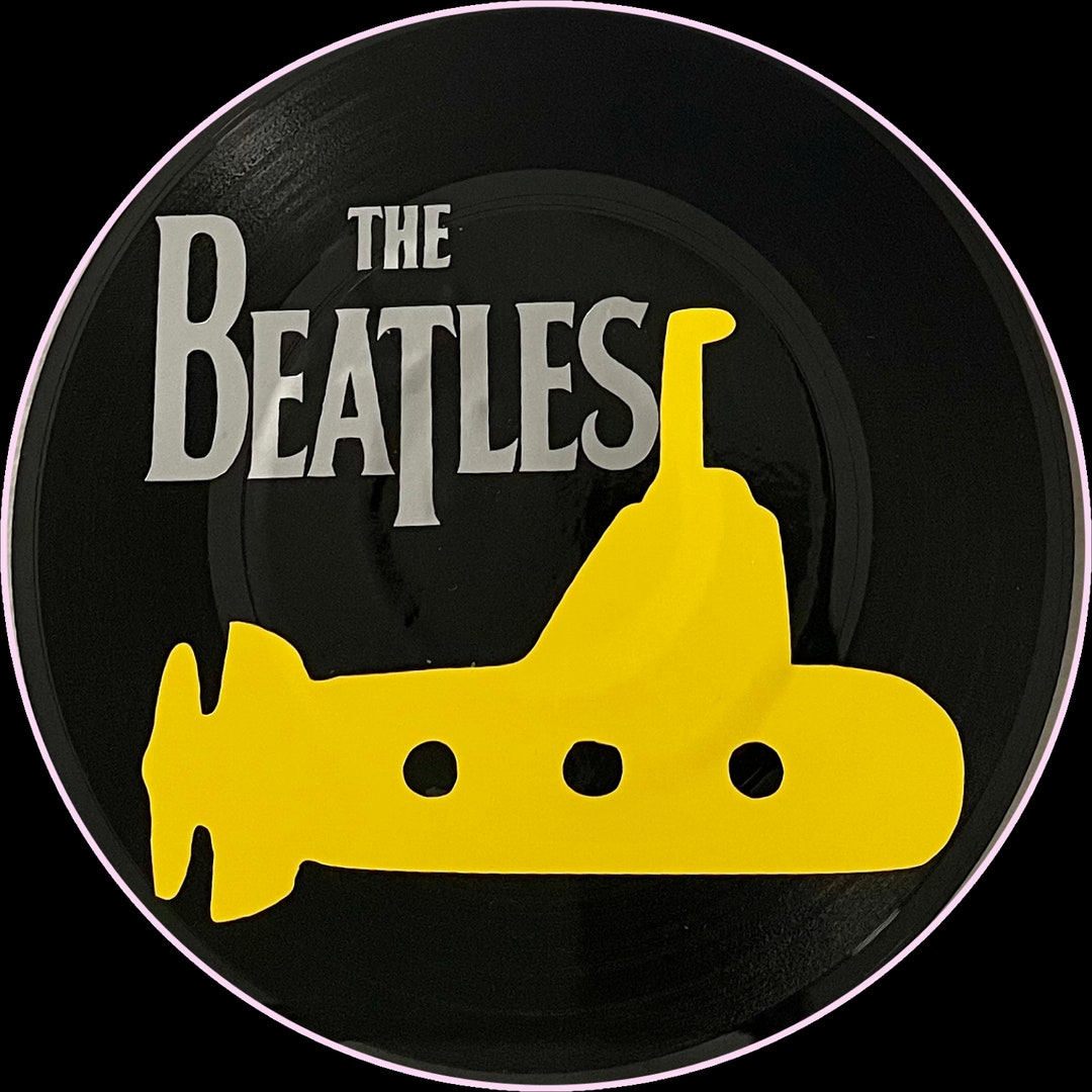 Beatles Yellow Submarine Themed Vinyl Record Wall Art Created on A ...