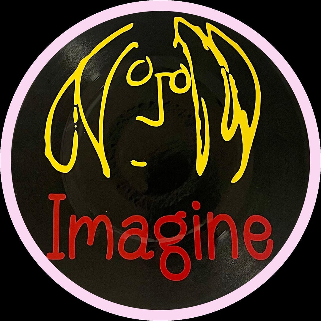 John Lennon - Imagine Themed Vinyl Record Wall Art Created on A ...