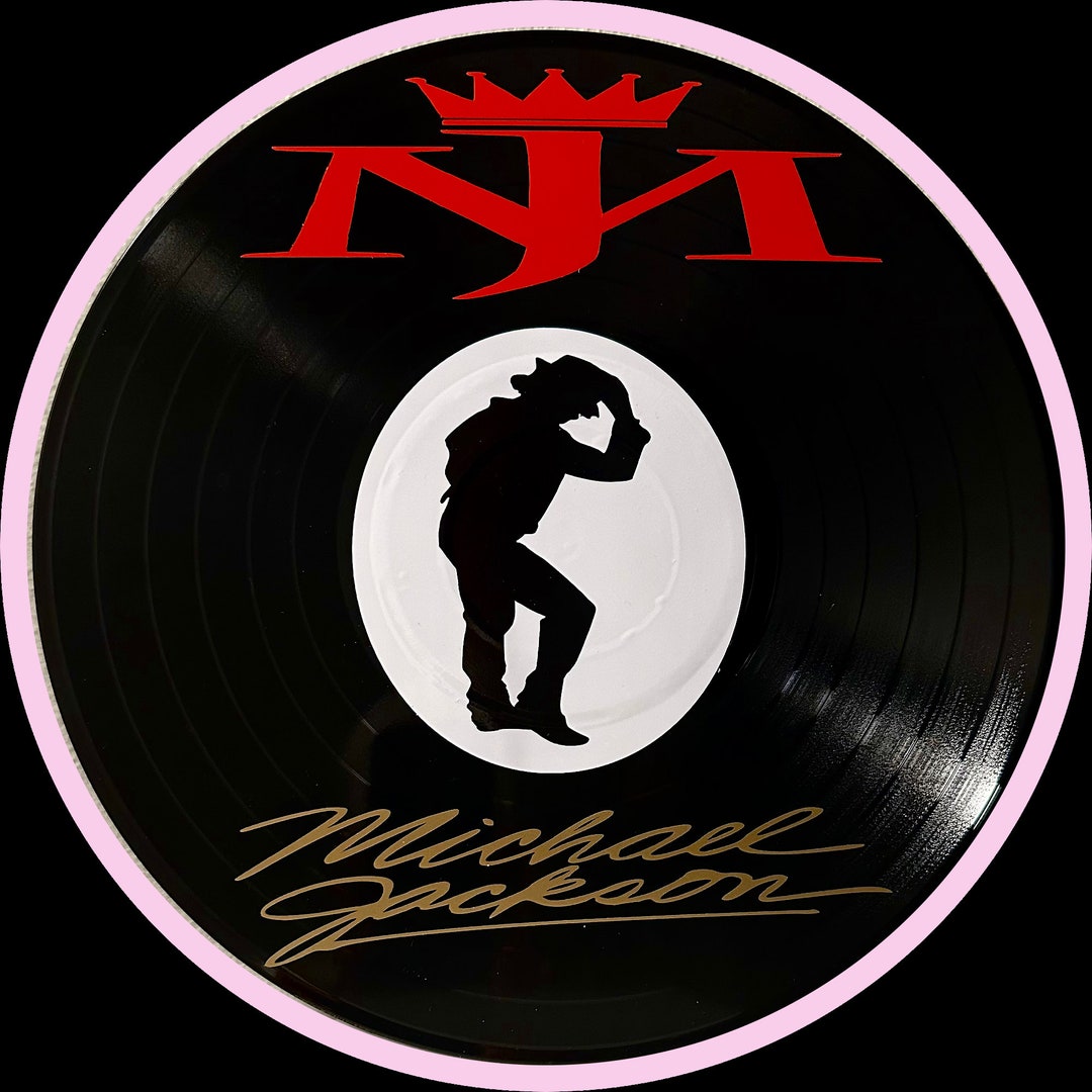Michael Jackson Themed Vinyl Record Art Created on A Recycled 12 Inch ...