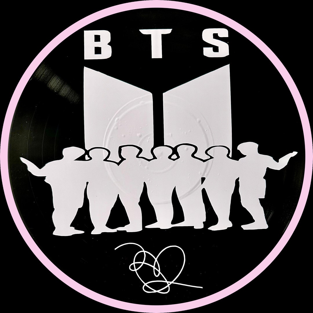 BTS / Bangtan Boys Themed Vinyl Record Art Created on A Random Recycled ...