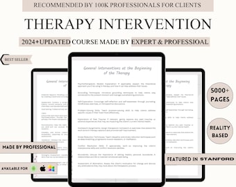 Therapeutic Interventions, Therapy Intervention List, Therapist Cheat Sheets, Documentation ...