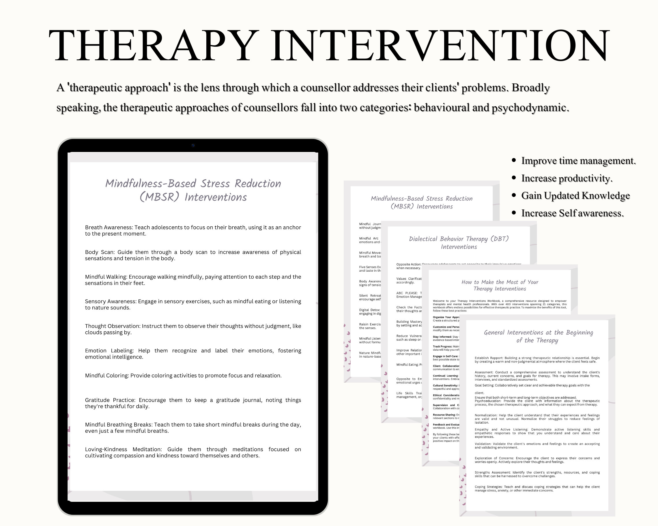 Therapeutic Interventions List, Therapist Cheat Sheets (documentation Terms) - Etsy