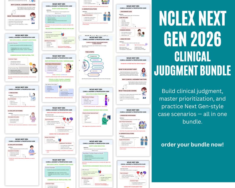 NCLEX Next Gen Study Guide 2026 | Clinical Judgment Bundle With ...