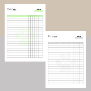 Printable Pet Care Chart | Weekly Pet Care Planner | Dog Care | Cat ...