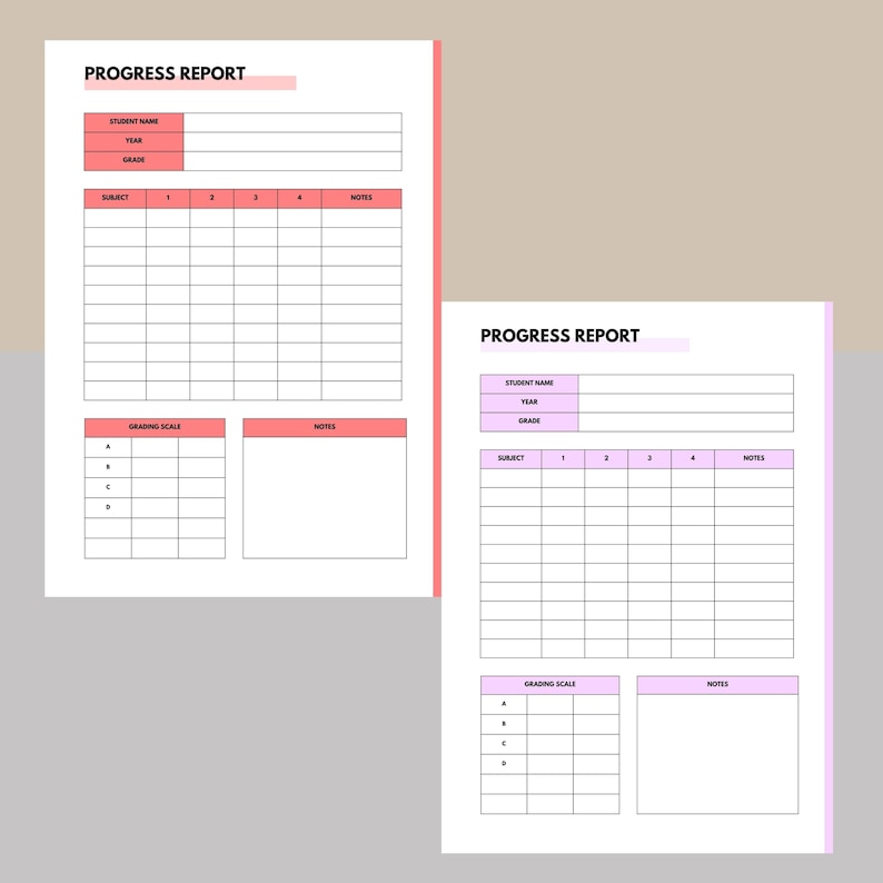 Printable Homeschool Report Card, Progress Report, Homeschool Record ...