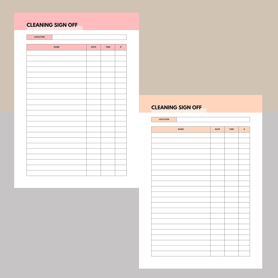 Printable Cleaning Sign-off Sheet: Home & Business Cleaning Schedule ...
