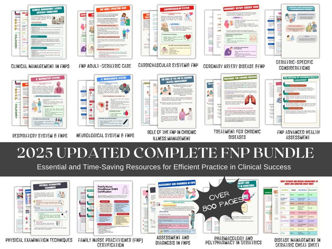 FNP Mega Bundle 2025| Fnp Reference Guide| Fnp Exam Review| FNP Disease ...