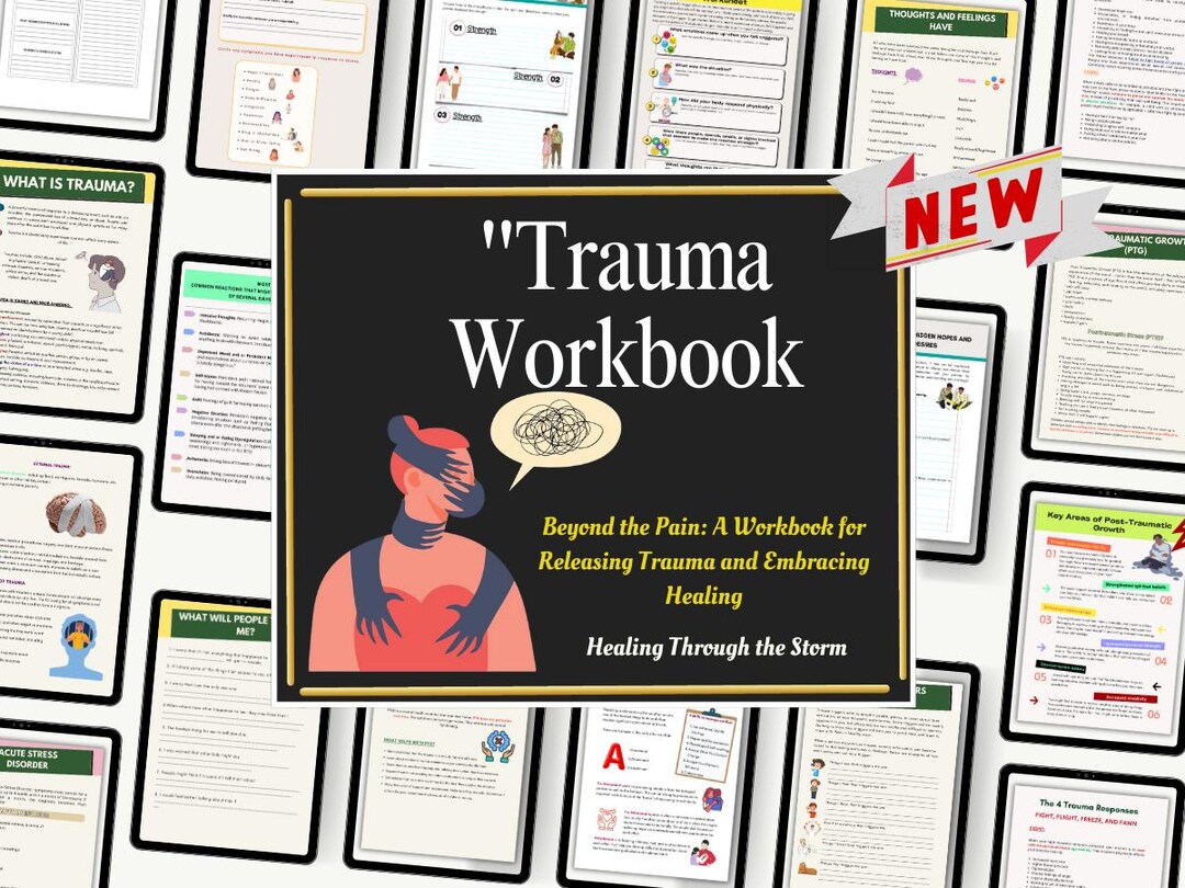 Trauma Therapy Bundle PTSD Worksheet Trauma Workbook Bundle, Healing ...