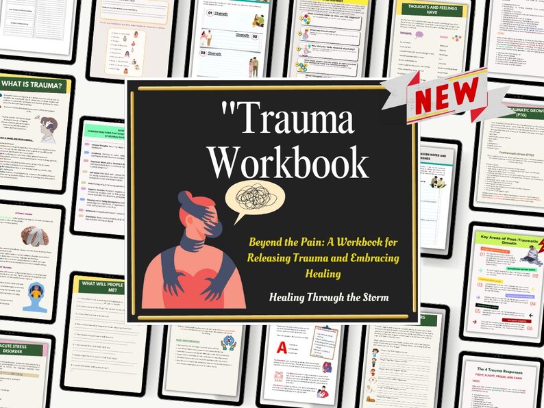 Trauma Therapy Bundle PTSD Worksheet Trauma Workbook Bundle, Healing From Trauma, Childhood ...