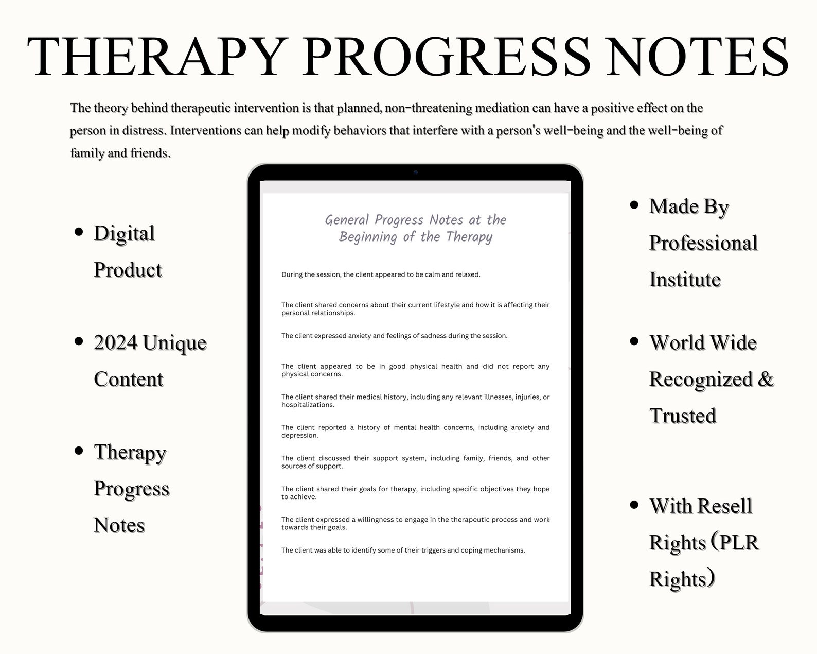 Therapy Progress Notes Cheat Sheet: Counselor Phrases & Statements ...