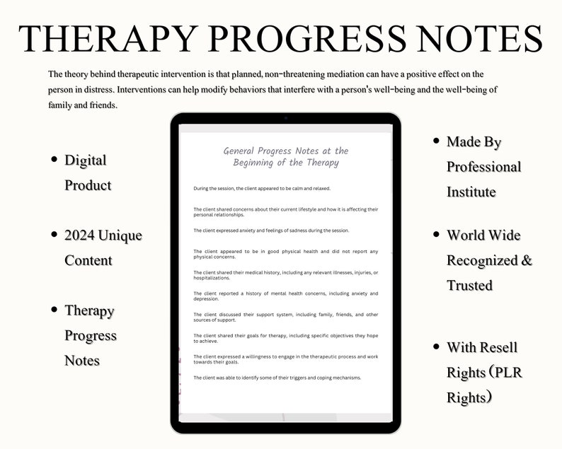 Therapy Progress Notes Cheat Sheet: Counselor Phrases & Statements ...