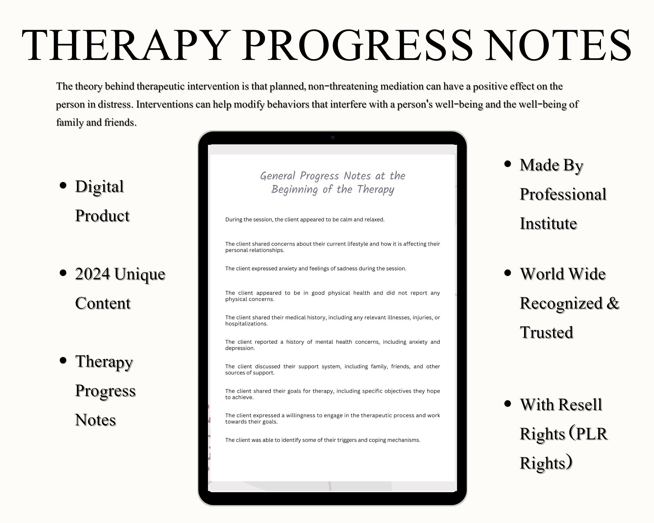 Therapy Progress Notes Cheat Sheet: Counselor Phrases & Statements ...