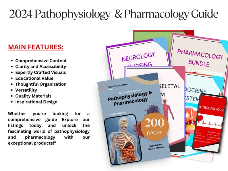 Nursing Pathophysiology & Pharmacology Study Guide Bundle - Etsy