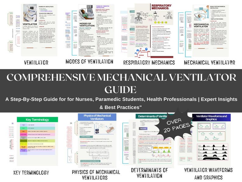 Mechanical Ventilator Cheat Sheet- Respiratory Ventilator- Emergency ...