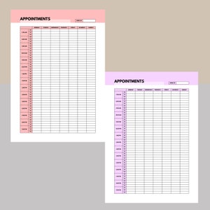 Appointment Book Template Printable, Appointment Planner, Appointment Calendar, Client Record ...