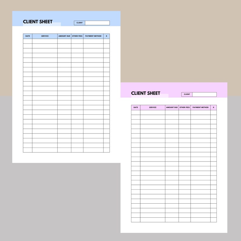 Printable Client Payment Tracker, Client Payment Log, Client Record Book, Client Payment History ...