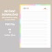 Printable Kids Lined Notes Pages, Kids Notetaking Sheets, School Lined ...