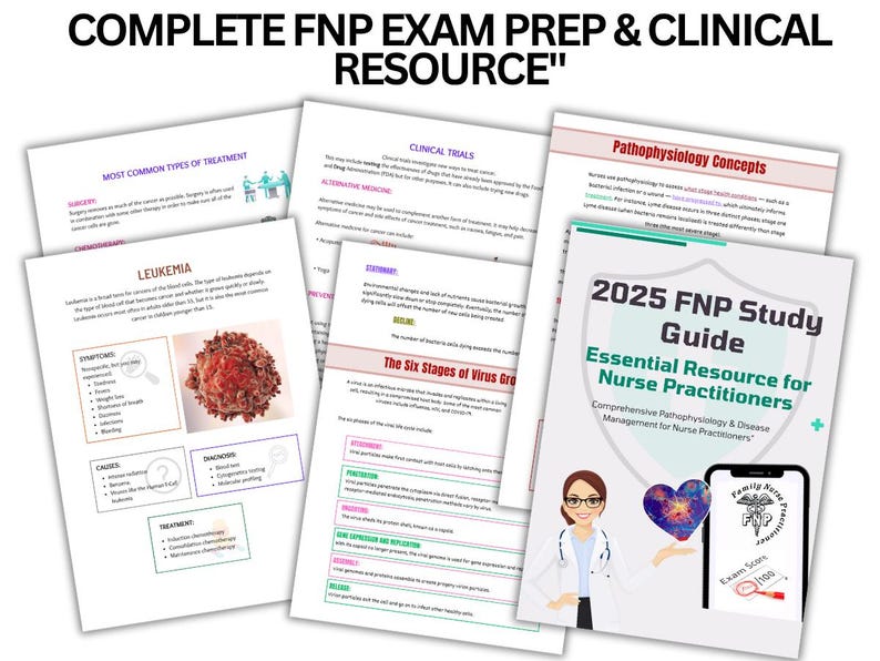2025 FNP Exam Mega Study Bundle – Nurse Practitioner Review (digital ...
