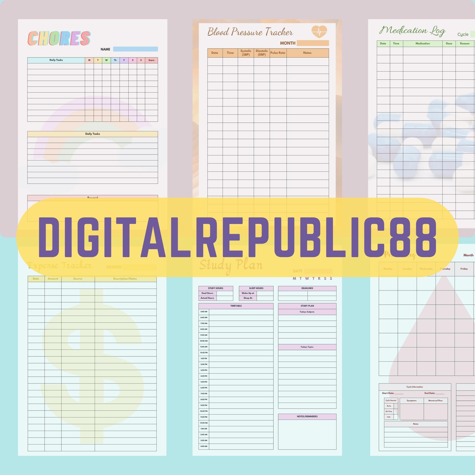 Printable Kids Behavior Chart, Kids Reward Chart, Kids Responsibility ...