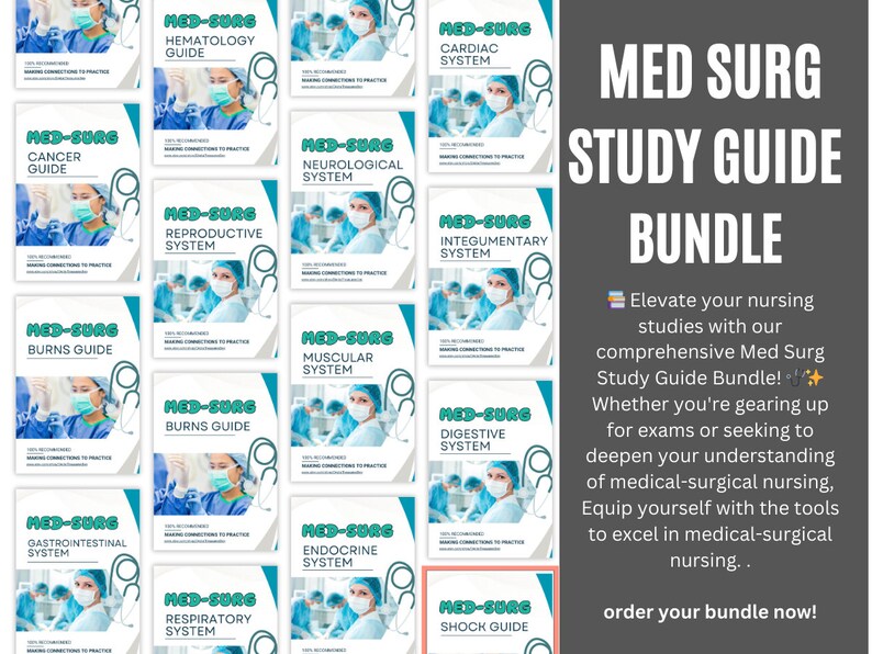 Med Surg Nursing Study Guide Bundle – CMSRN Exam Prep (digital Download) - Etsy