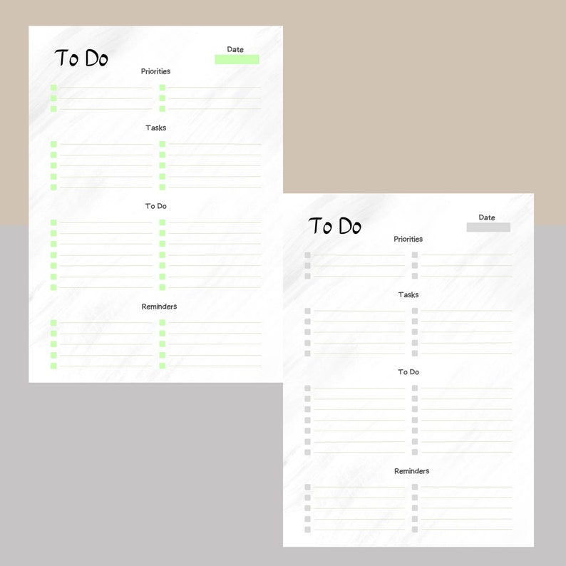 Printable to Do List Daily Weekly to Do List PDF Work - Etsy