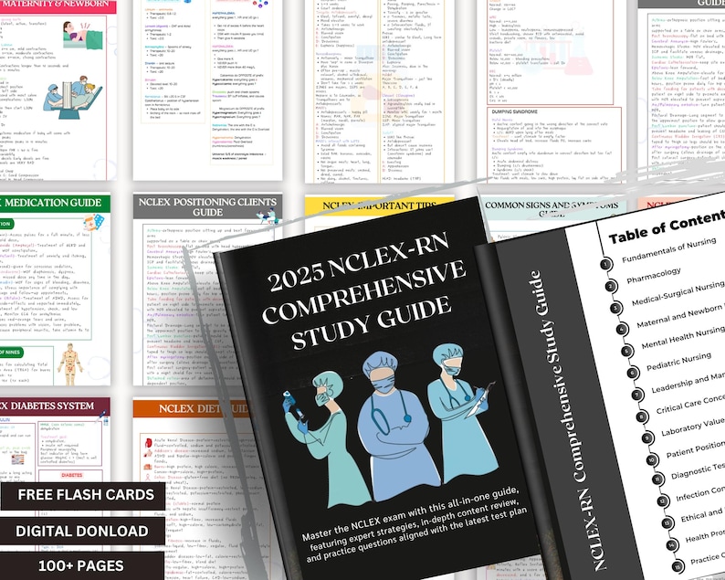 2025 NCLEX-RN Study Guide | 300+ Practice Questions (PDF) - Etsy