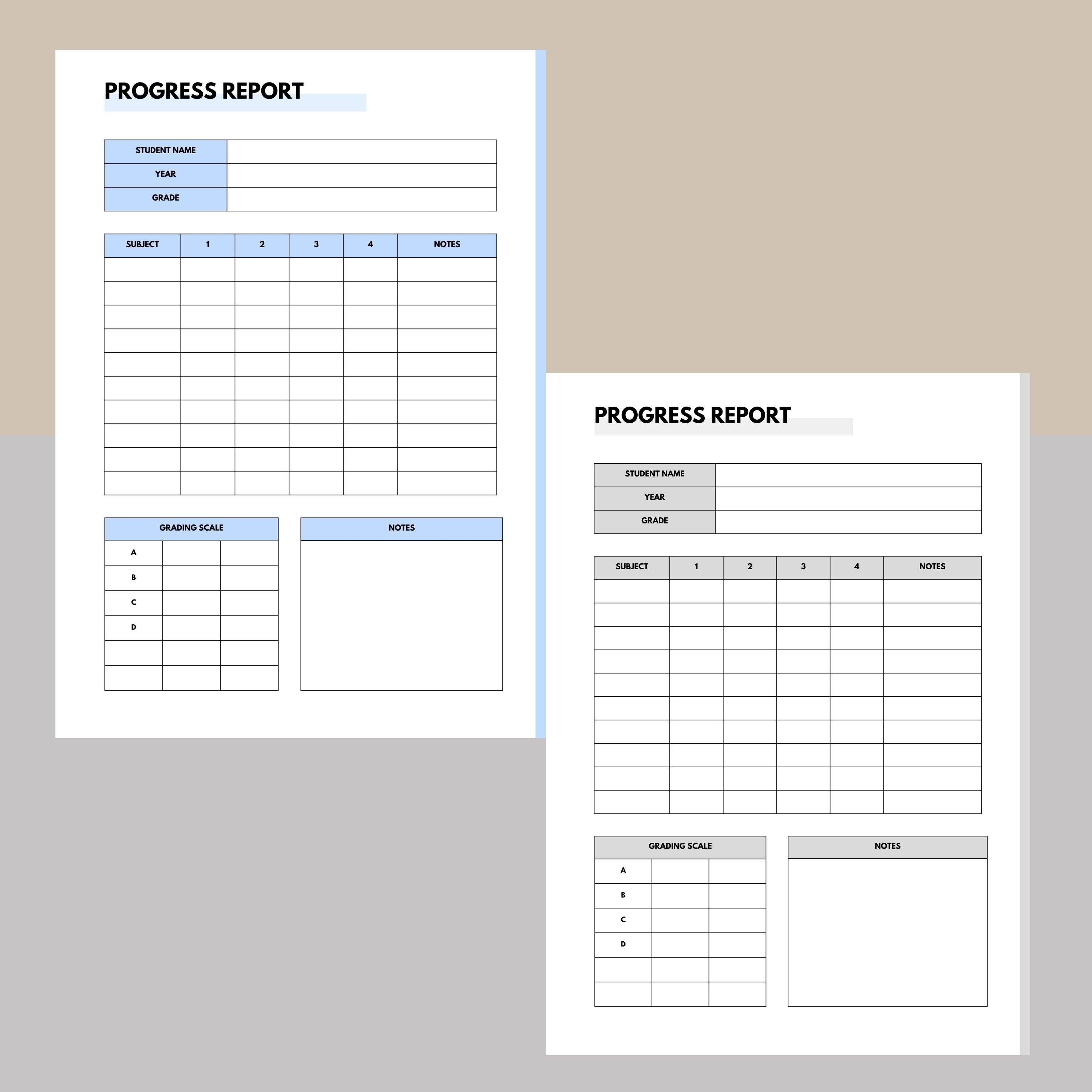 Printable Homeschool Report Card, Progress Report, Homeschool Record ...