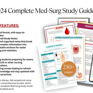 Med-surg Study Bundle | Nursing Study Guide | Med Surg Notes| Nursing ...