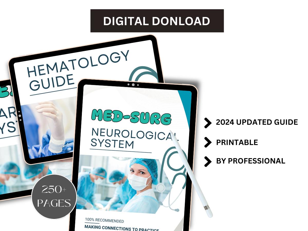 Med-surg Study Bundle | Nursing Study Guide | Med Surg Notes| Nursing ...