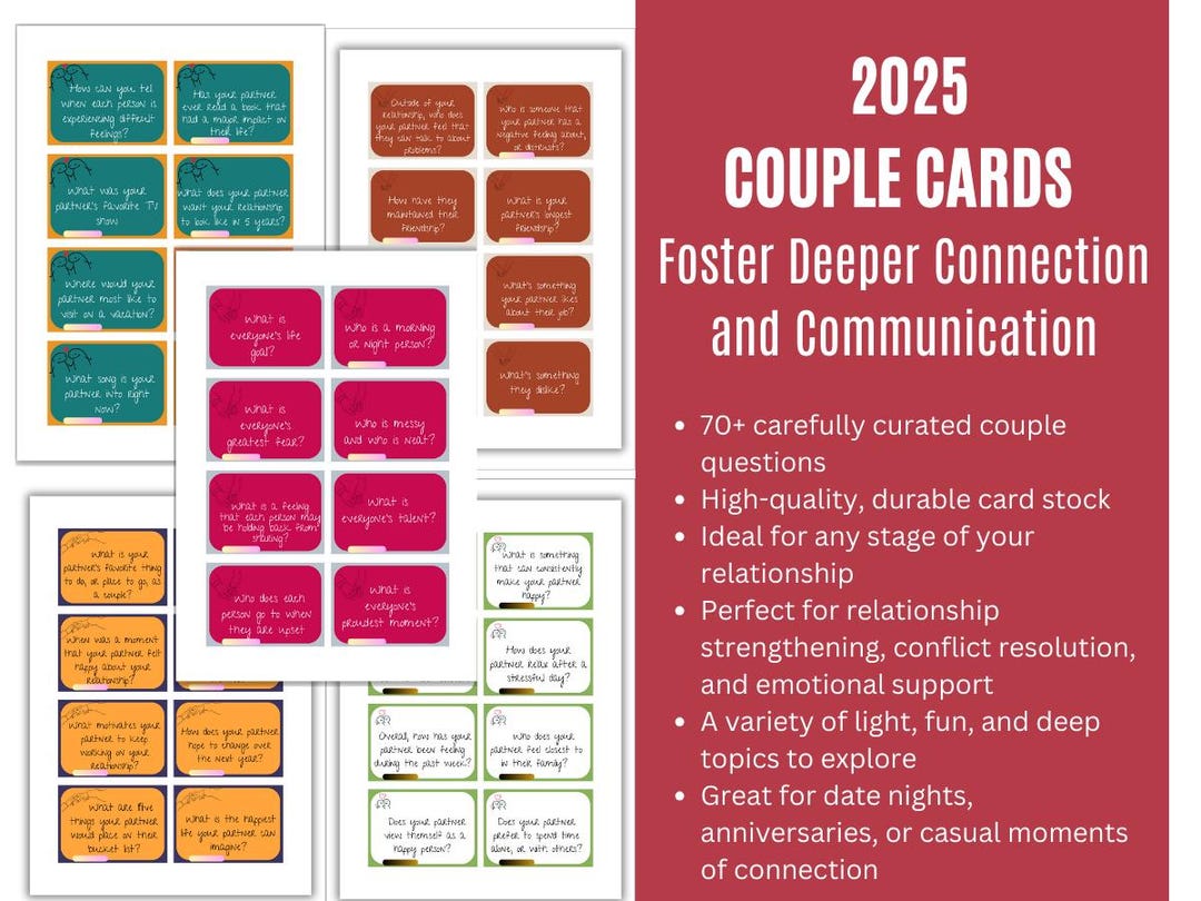 50+ Couples Questions Card, Conversation Starters Cards, Date Night ...
