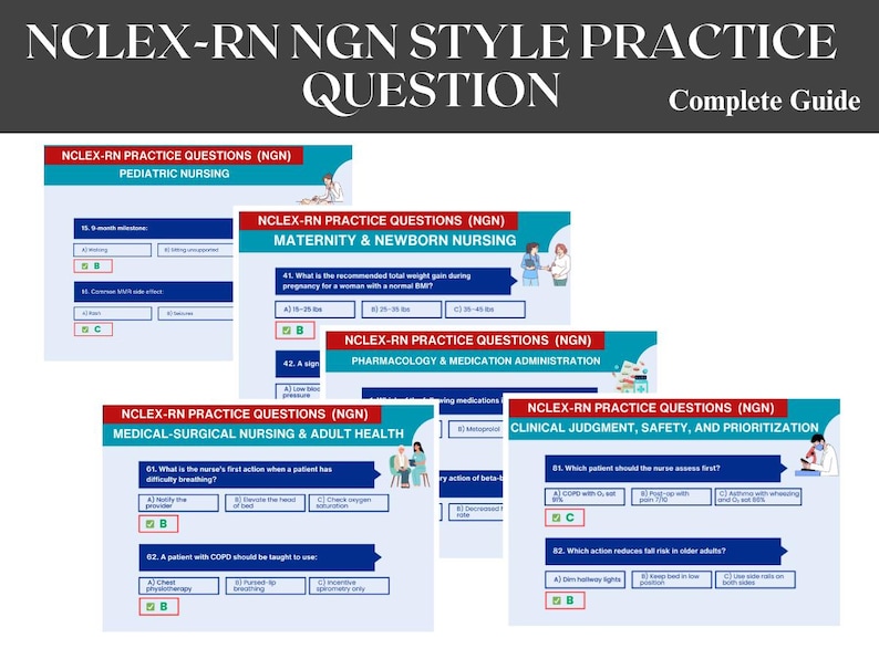 2025 NCLEX-RN Practice Questions | Next Gen Nursing Exam Prep (PDF) - Etsy
