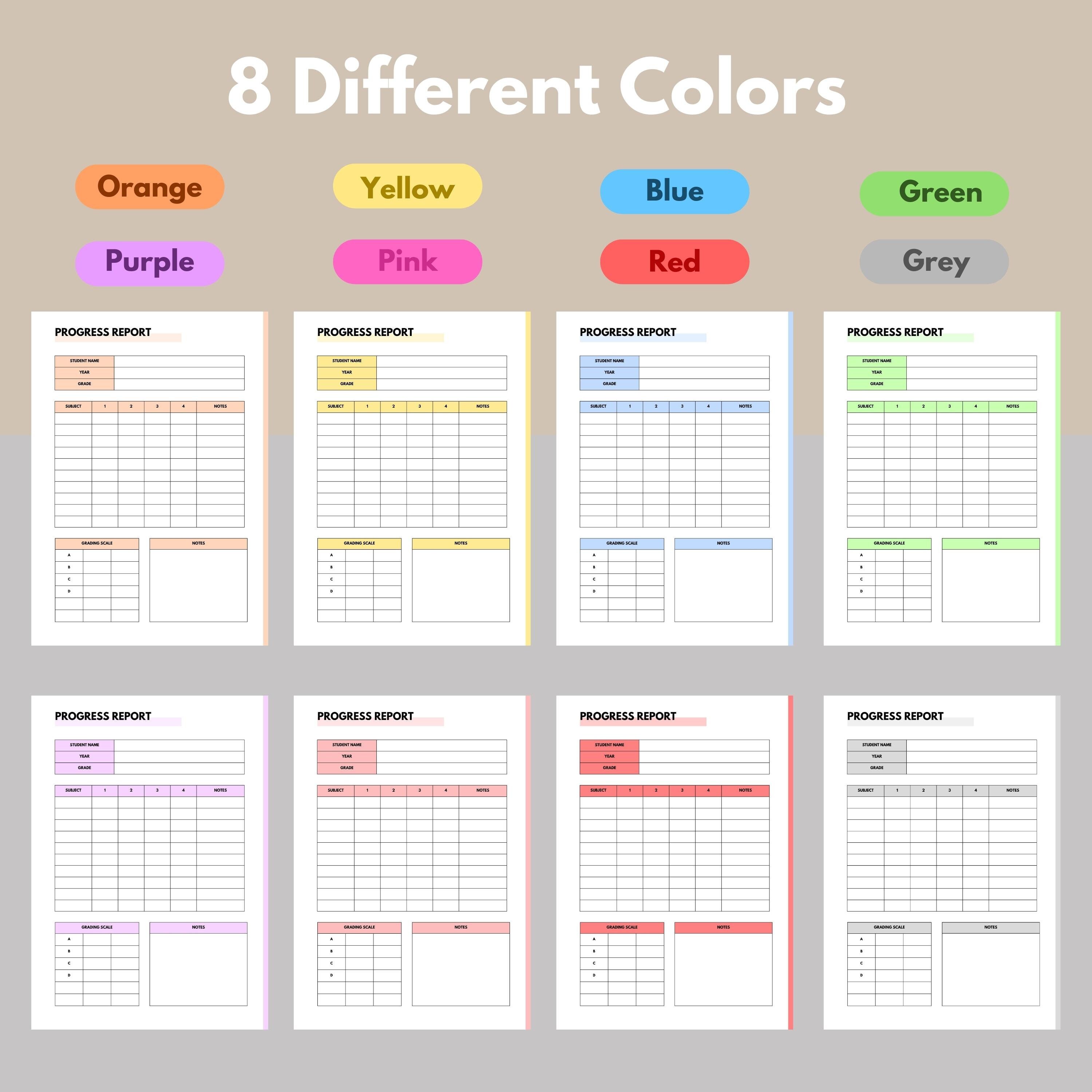 Printable Homeschool Report Card, Progress Report, Homeschool Record ...