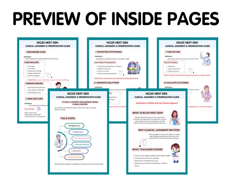 NCLEX Next Gen Study Guide 2026 | Clinical Judgment Bundle With ...