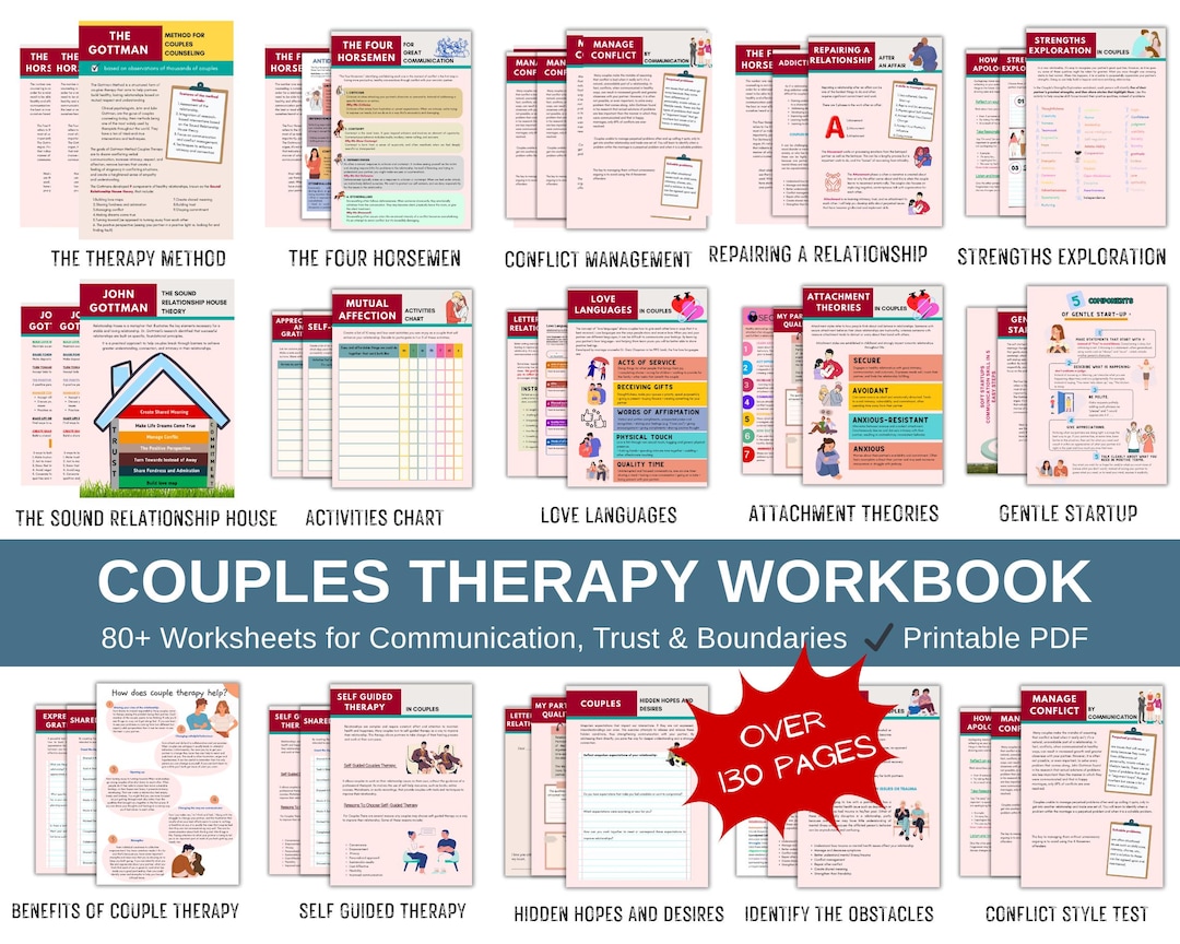 Relationship Therapy Worksheets for Couples – Communication, Trust ...