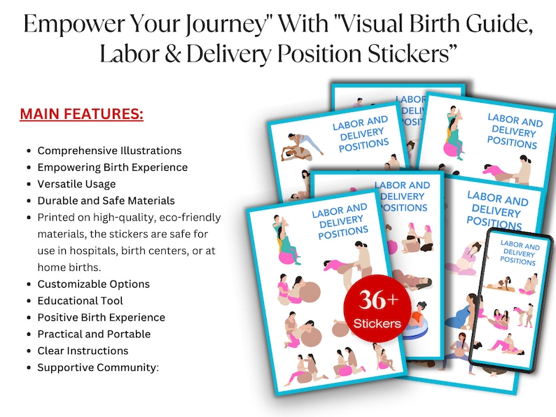 Labor Positions Handout, Birth Positions, Labor and Delivery Positions ...