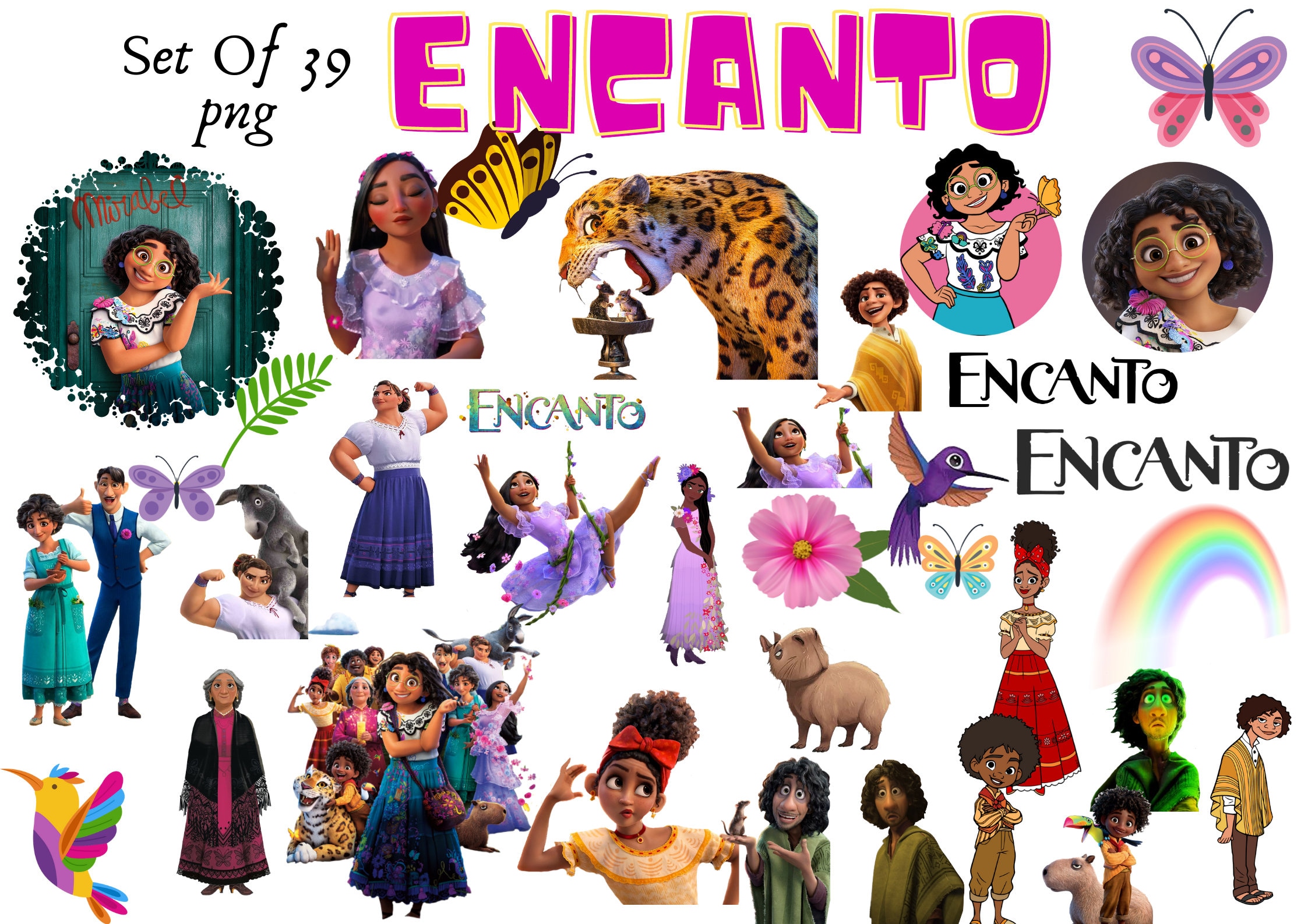 Set 39,encanto Clipart PNG, Encanto Digital Download,casita Maribel ...