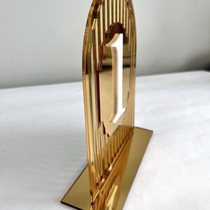 Gold Mirror Acrylic Table Numbers, Table Numbers Wedding, Custom ...