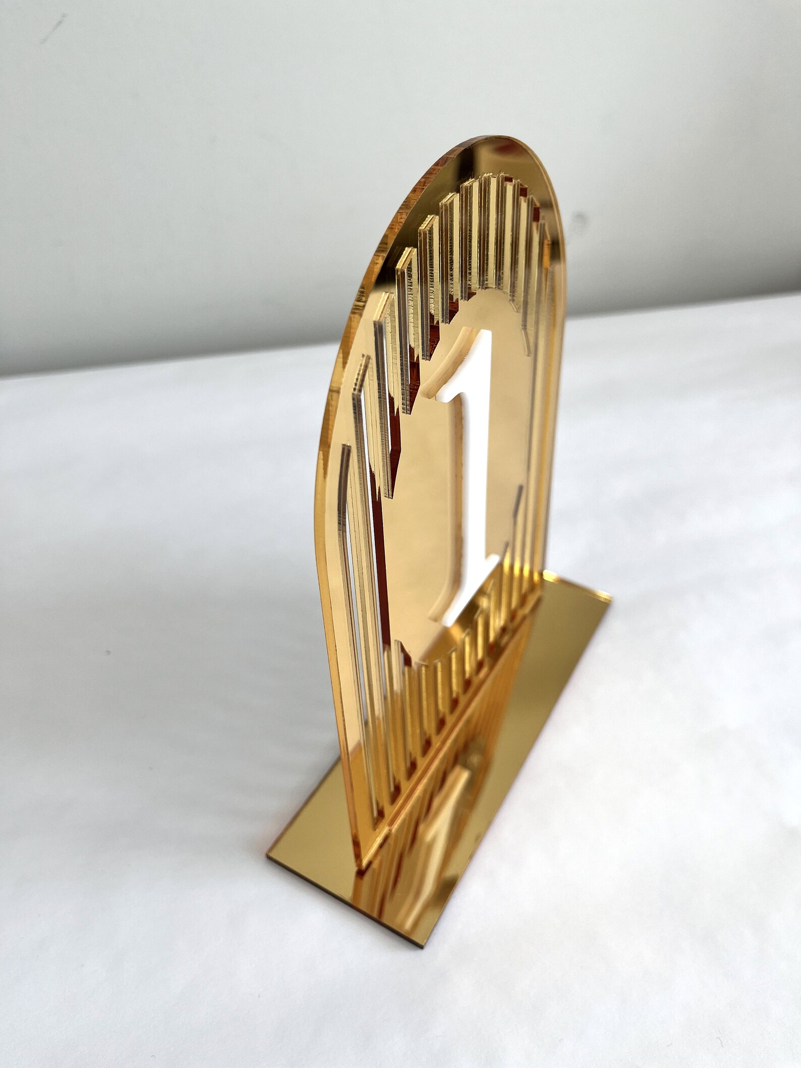 Gold Mirror Acrylic Table Numbers: Wedding Reception Decor - Etsy