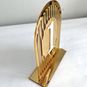 Gold Mirror Acrylic Table Numbers, Table Numbers Wedding, Custom ...