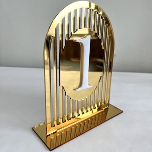 Gold Mirror Acrylic Table Numbers, Table Numbers Wedding, Custom ...