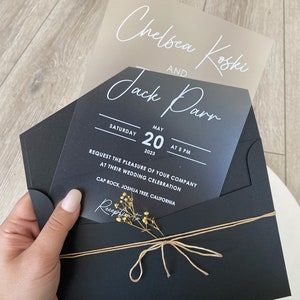 Wedding Invitation, Acrylic Invitations, Acrylic Gold Invitations ...