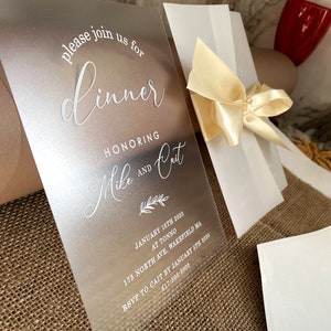 Wedding Invitation, Acrylic Invitations, Acrylic Gold Invitations ...