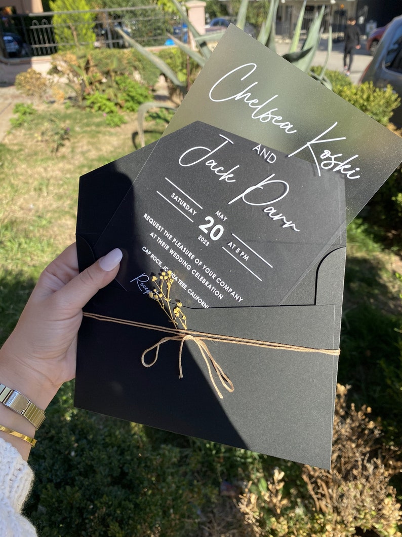 Wedding Invitation Acrylic Invitations Acrylic Gold - Etsy