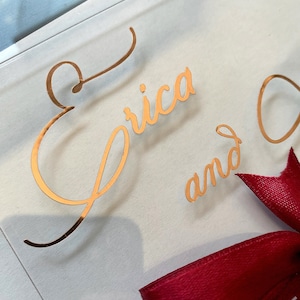 Elegant Acrylic Wedding Invitation: Minimalist Foil Design - Etsy