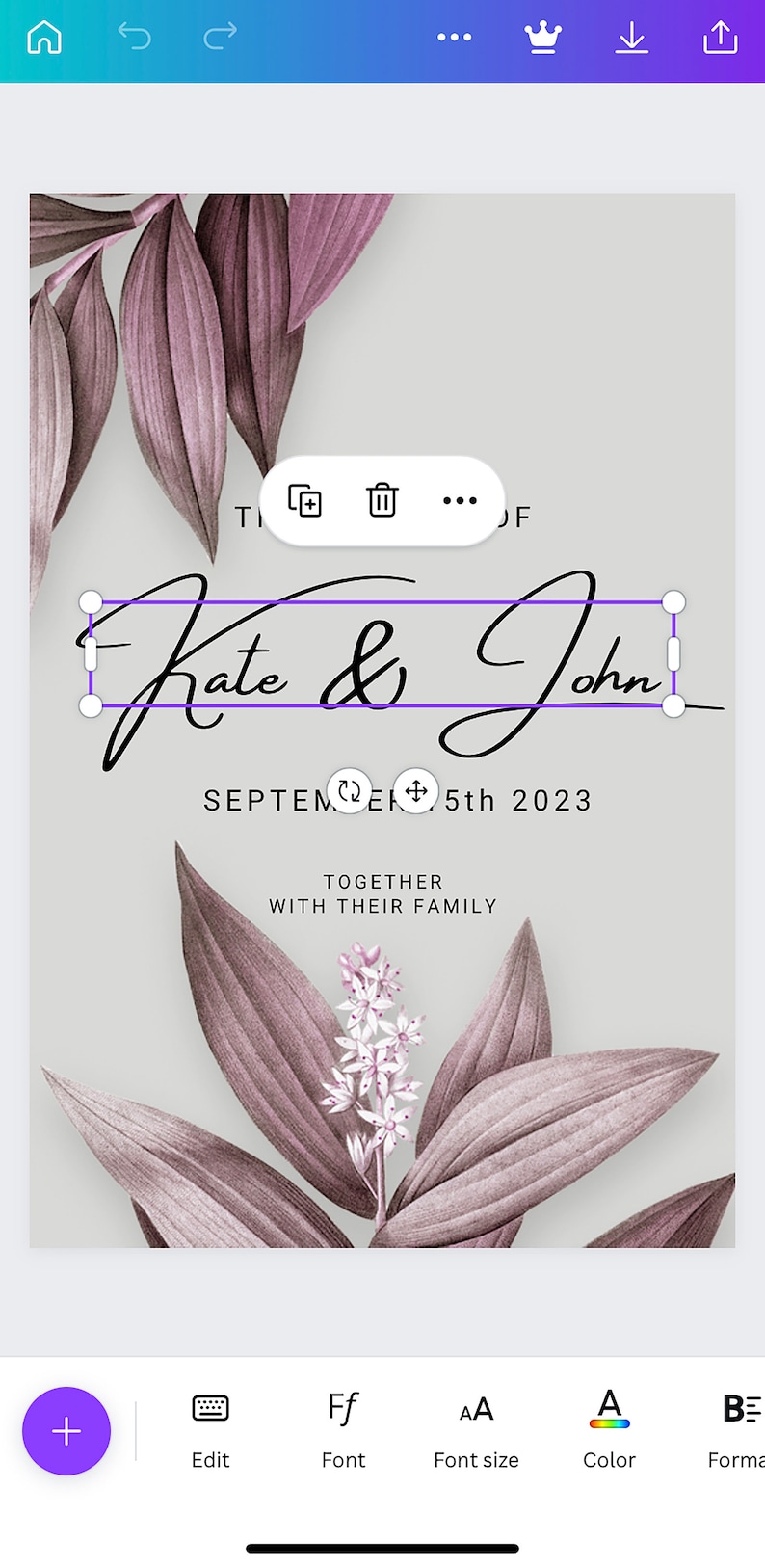5 Pieces Invitation RSVP TY STD and Name Logo Wedding - Etsy