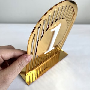 Gold Mirror Acrylic Table Numbers, Table Numbers Wedding, Custom ...