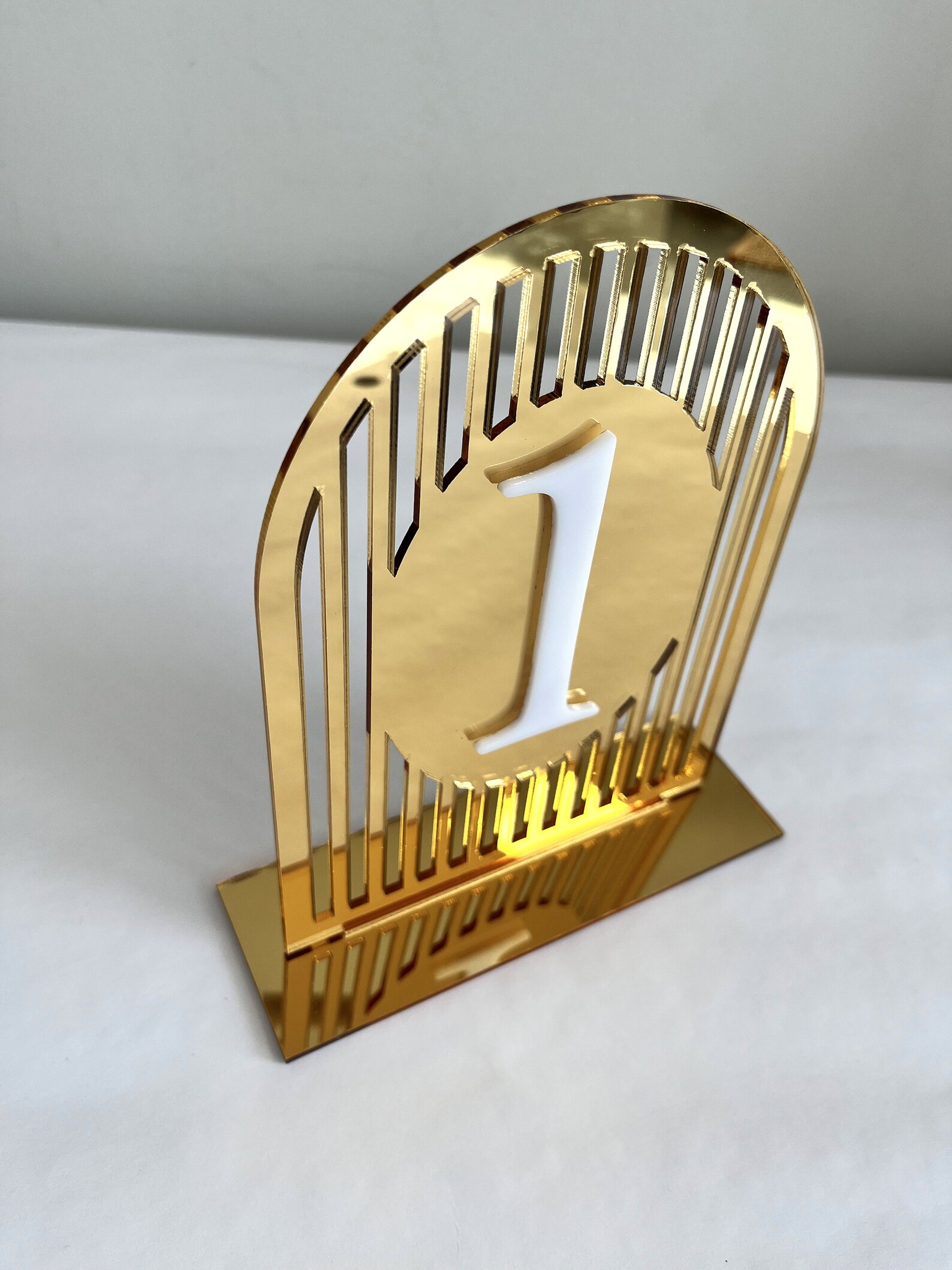 Gold Mirror Acrylic Table Numbers: Wedding Reception Decor - Etsy