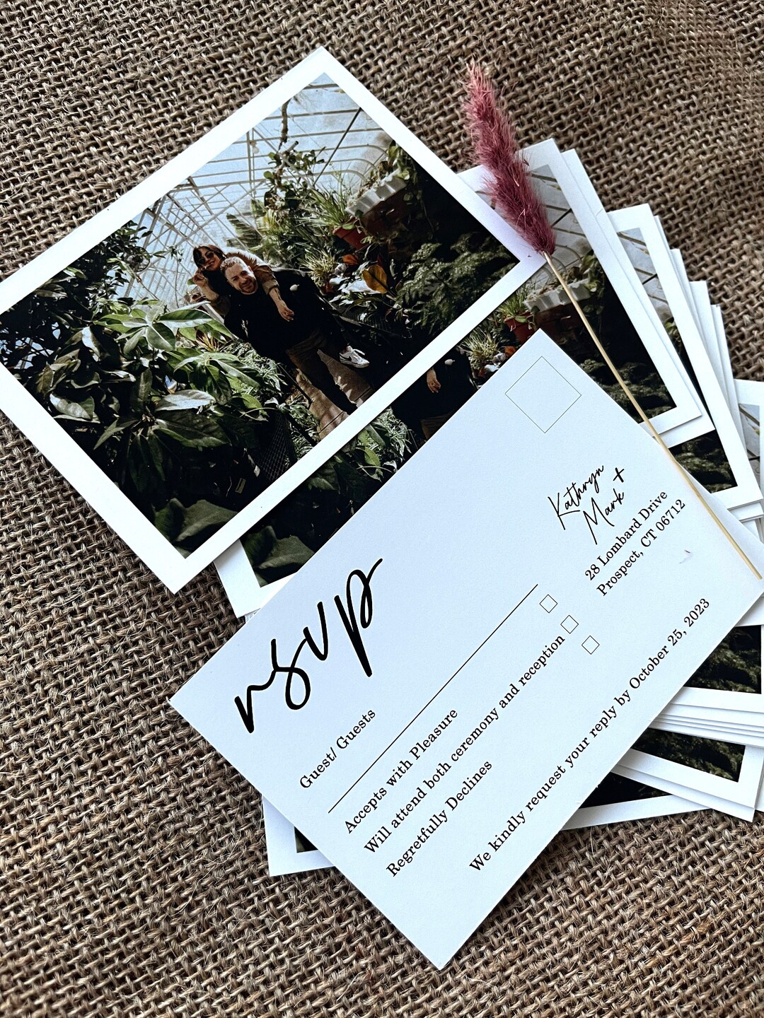 RSVP Cards for Wedding | QR Code Rsvp Card | Minimalist Response Card ...