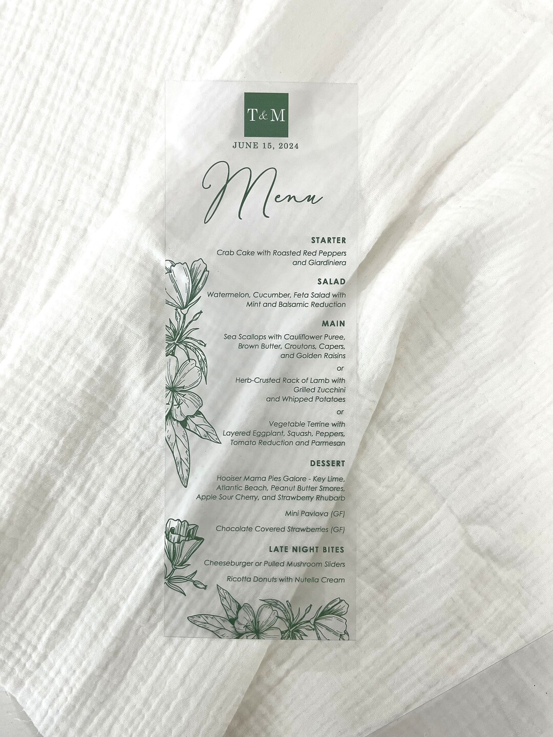 Acrylic Menu Card, Wedding Menu, Acrylic Wedding Detail Card, Acrylic ...