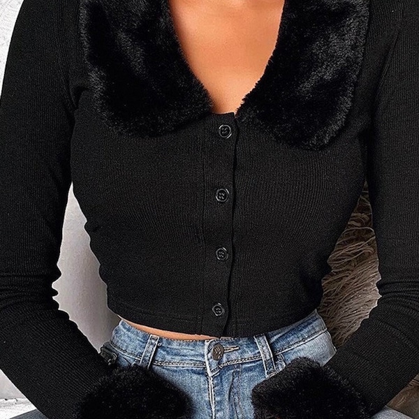 Fur Crop Top - Etsy
